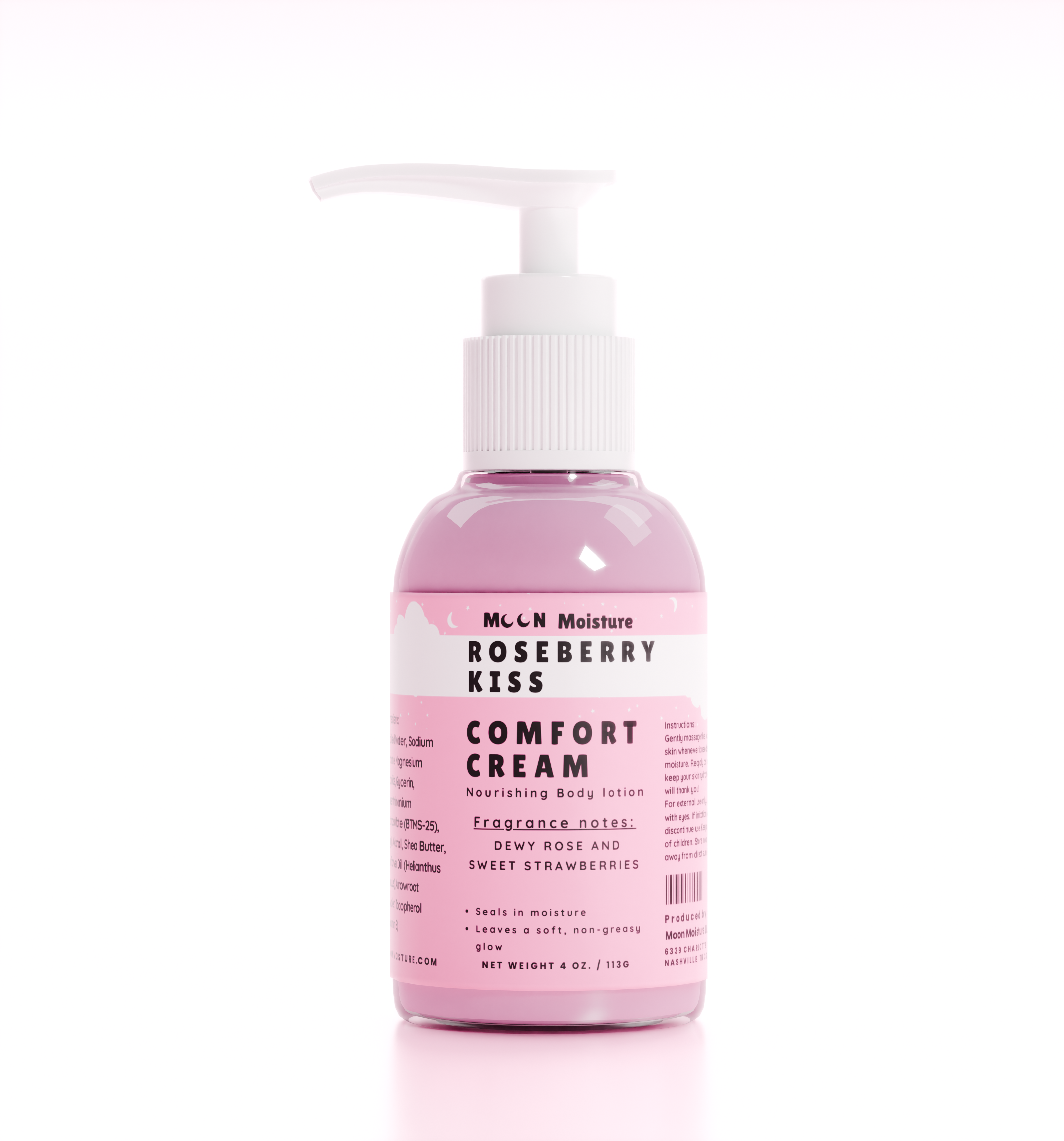 Roseberry Kiss Comfort Cream – Moon Moisture LLC